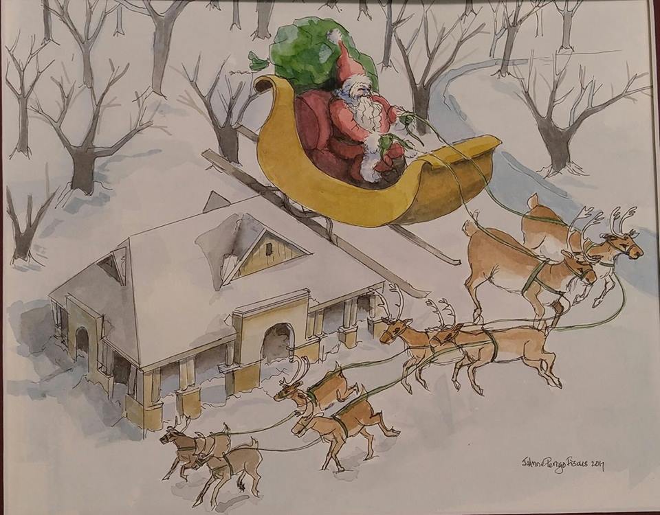 RCAA member JoAnne Perigo Fiscus shares Santa art in Clabber Girl ...